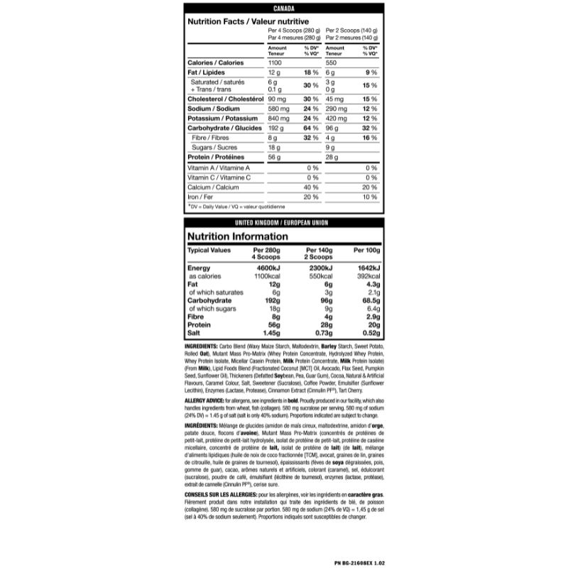 Mutant Mass 15lbs New Formula | Supplement King
