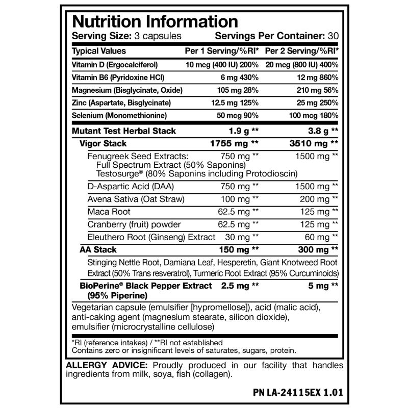 Mutant Test 90 Caps | Supplement King