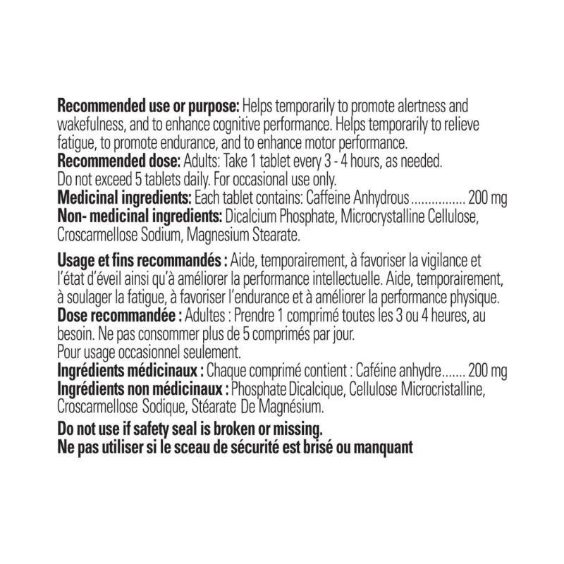 Synergenx Caffeine 200mg 100 Tablets | Supplement King